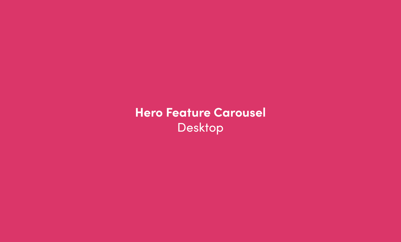 Hero Feature Carousel Banners
